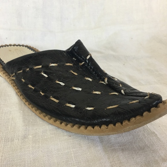 Vintage | Shoes | Vintage Point Toe Leather Genie Mule Sandals | Poshmark